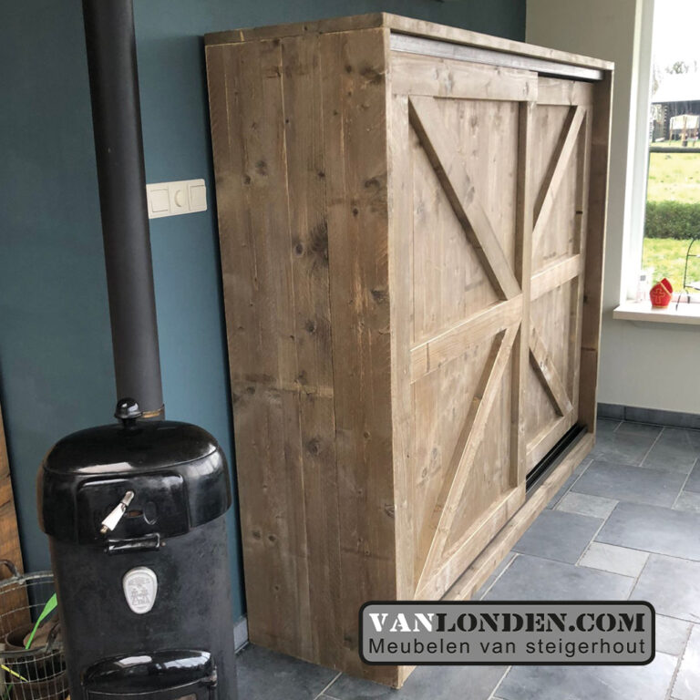 Steigerhouten kast met legplanken Ron - VanLonden Steigerhout