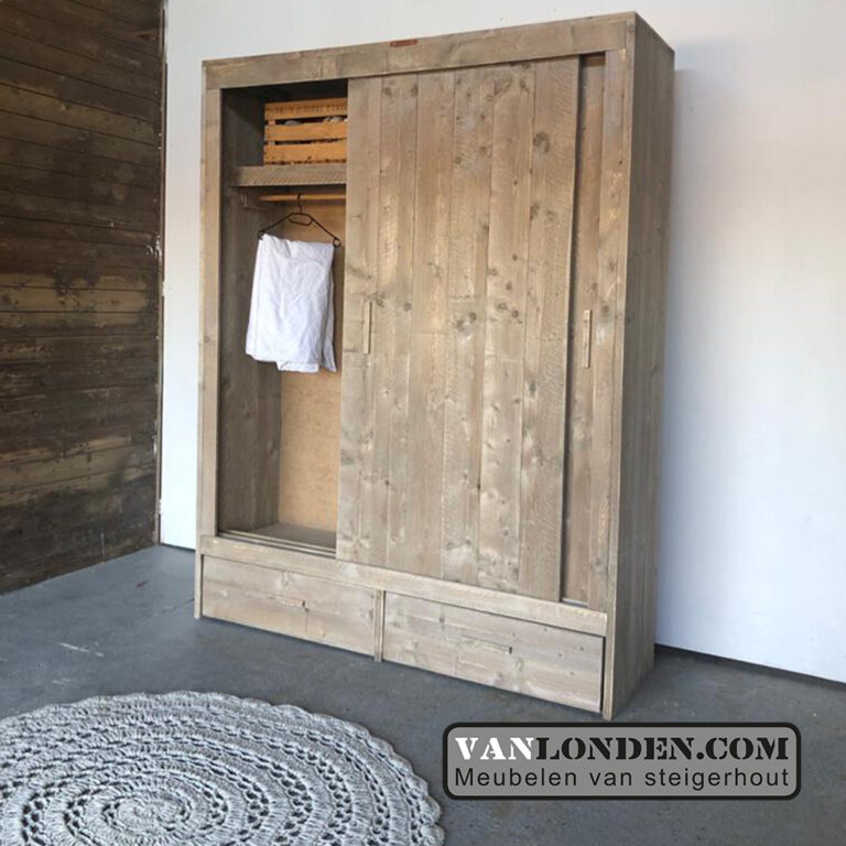 Steigerhouten kast met legplanken Ron - VanLonden Steigerhout